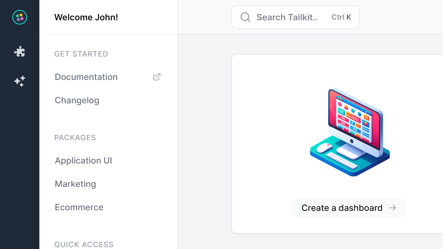 Web App: Access All components, templates & features - Tailkit